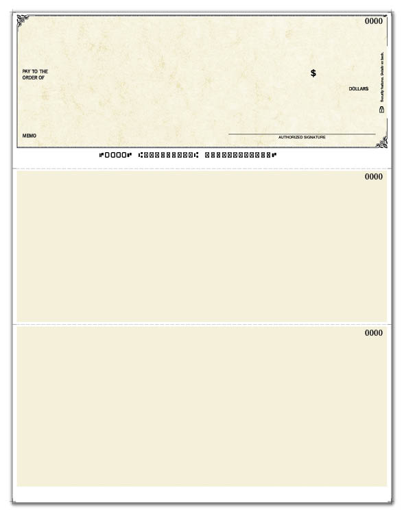 Laser Top Checks, Deluxe Laser Checks, Unlined