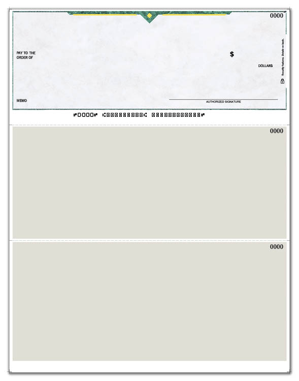 Laser Top Checks, Deluxe Laser Checks, Unlined