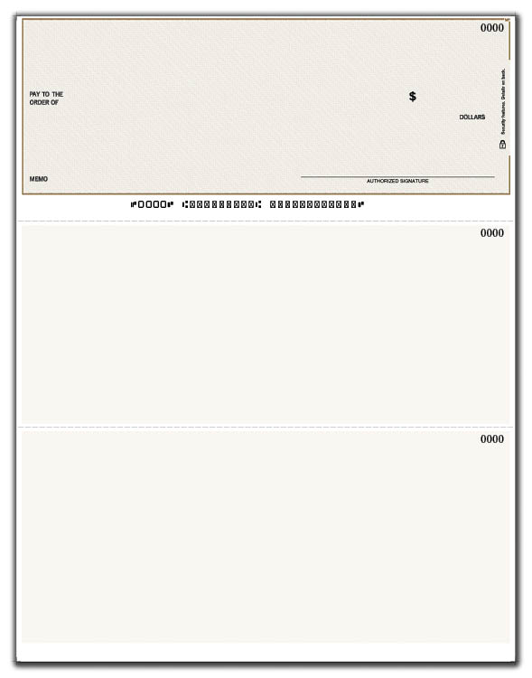 Laser Top Checks, Deluxe Laser Checks, Unlined