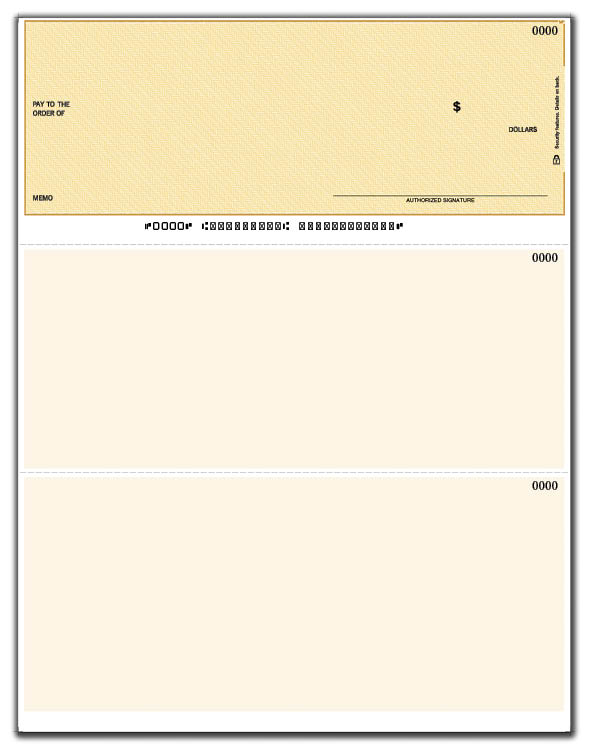 Laser Top Checks, Deluxe Laser Checks, Unlined